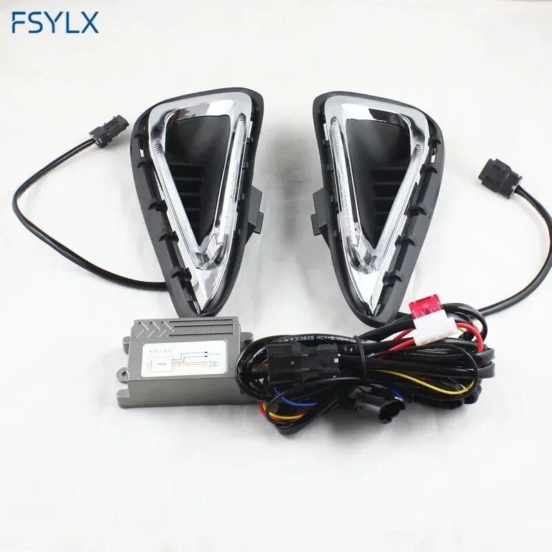 Для Toyota Camry 2014-2015 DRL Для Toyota Camry DRL Светодиодные противотуманные фары DRL Стайлинг автомобиля Кристалл светодиодные дневные ходовые огни