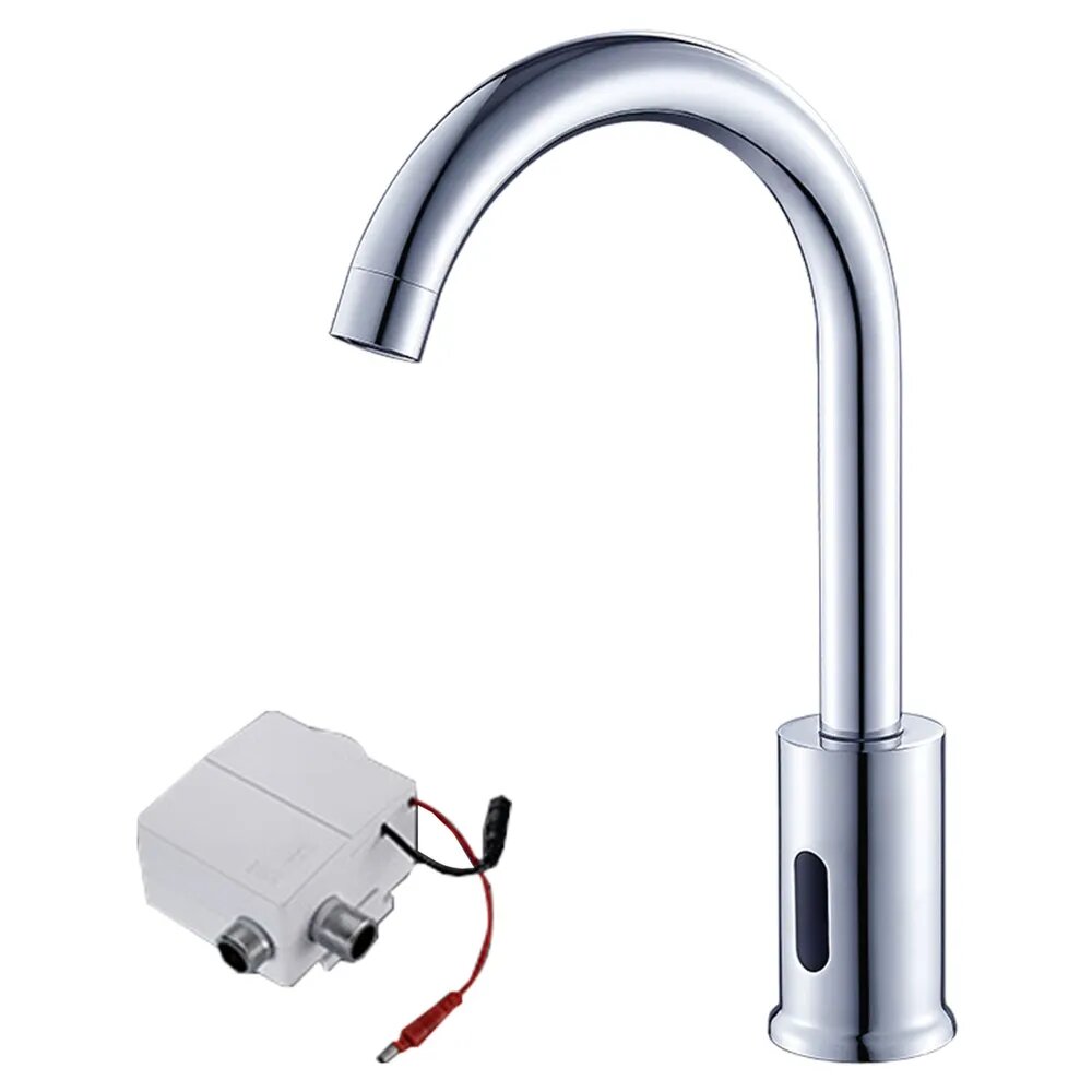 Однорычажный кухонный смеситель с датчиком движения и выдвижным распылителем