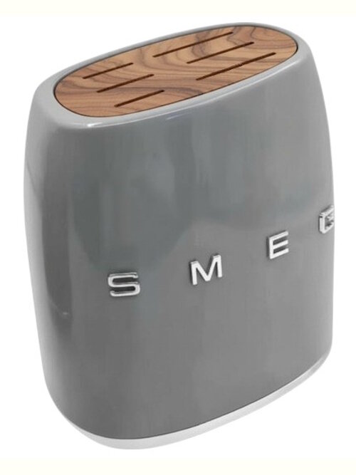 Подставка SMEG на 6 ножей серая, уцененный