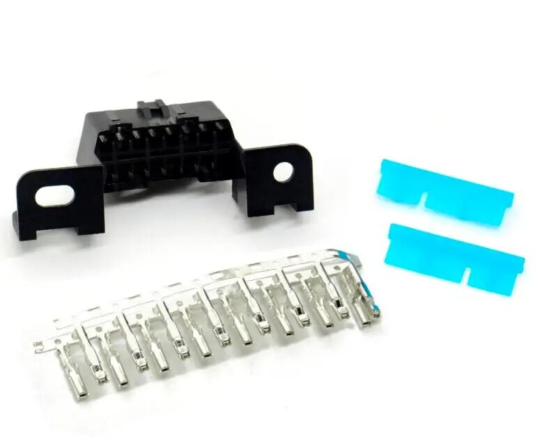 Автоматический диагностический инструмент J1962 разъем 16 контактный кабель OBD разъем с Американская классификация проводов 2р + Американская классификация проводов 2р OBD2 Адаптер VAG соединительный кабель с разъемом кабеля Бесплатная доставка