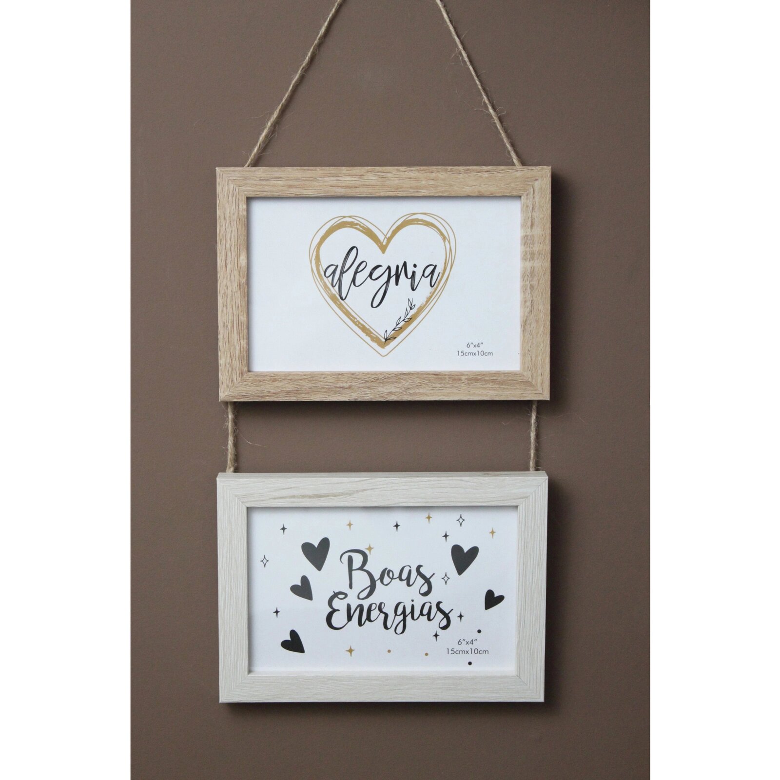 Фоторамка настенная на 2 фото 10х15 см «Louise», разноцветный принт, подвесная, МДФ и пластик