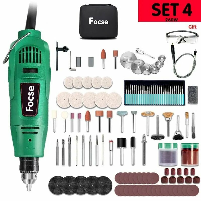 Высокомощный гравер, электрическая дрель, Гравировальный инструмент, 260 Вт, станок с гибким валом, 5 позиций, переменная скорость