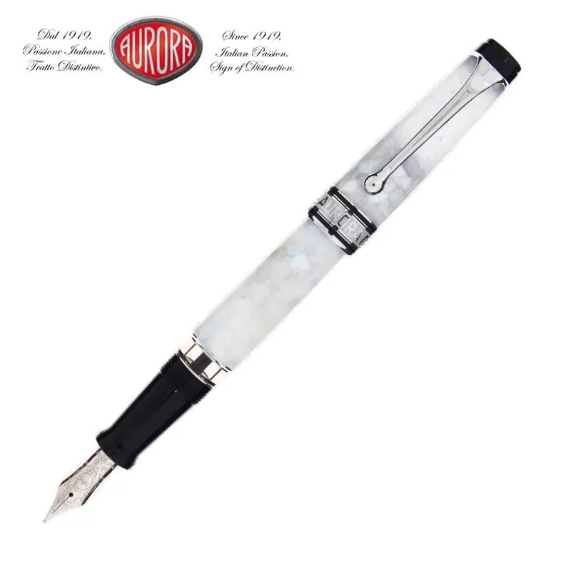 Перьевая ручка AURORA Limited Optima 366 BIANCA белая F 0.6mm