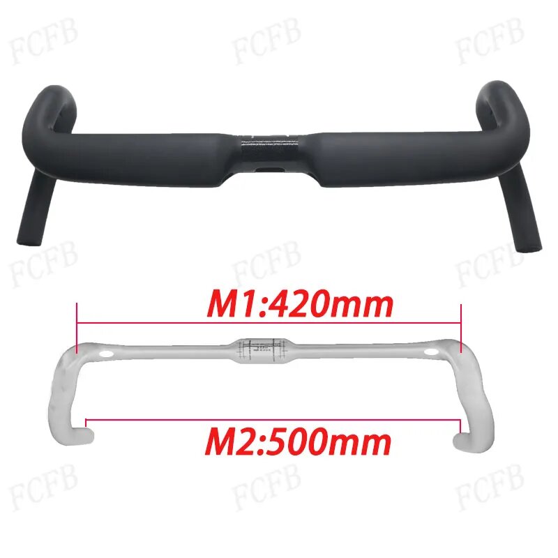 Карбоновый руль Toray Carbon T1000 черный 31,8 мм 360/380/400/420 мм M1 420mm