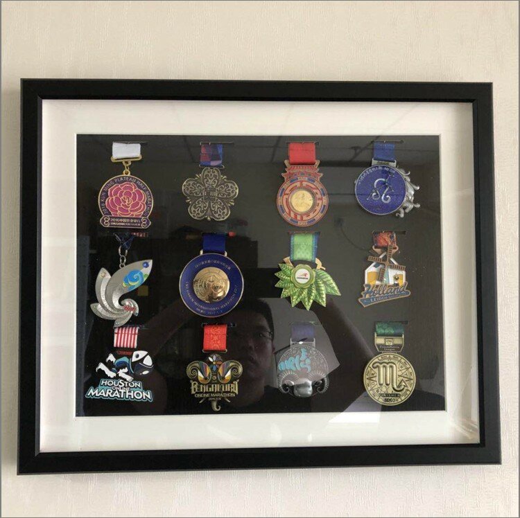 Рамка для хранения медалей марафона, настенное крепление, подставка для рамки балансировочного велосипеда, рамка для медалей, рамка из массива дерева, фоторамка HCDS