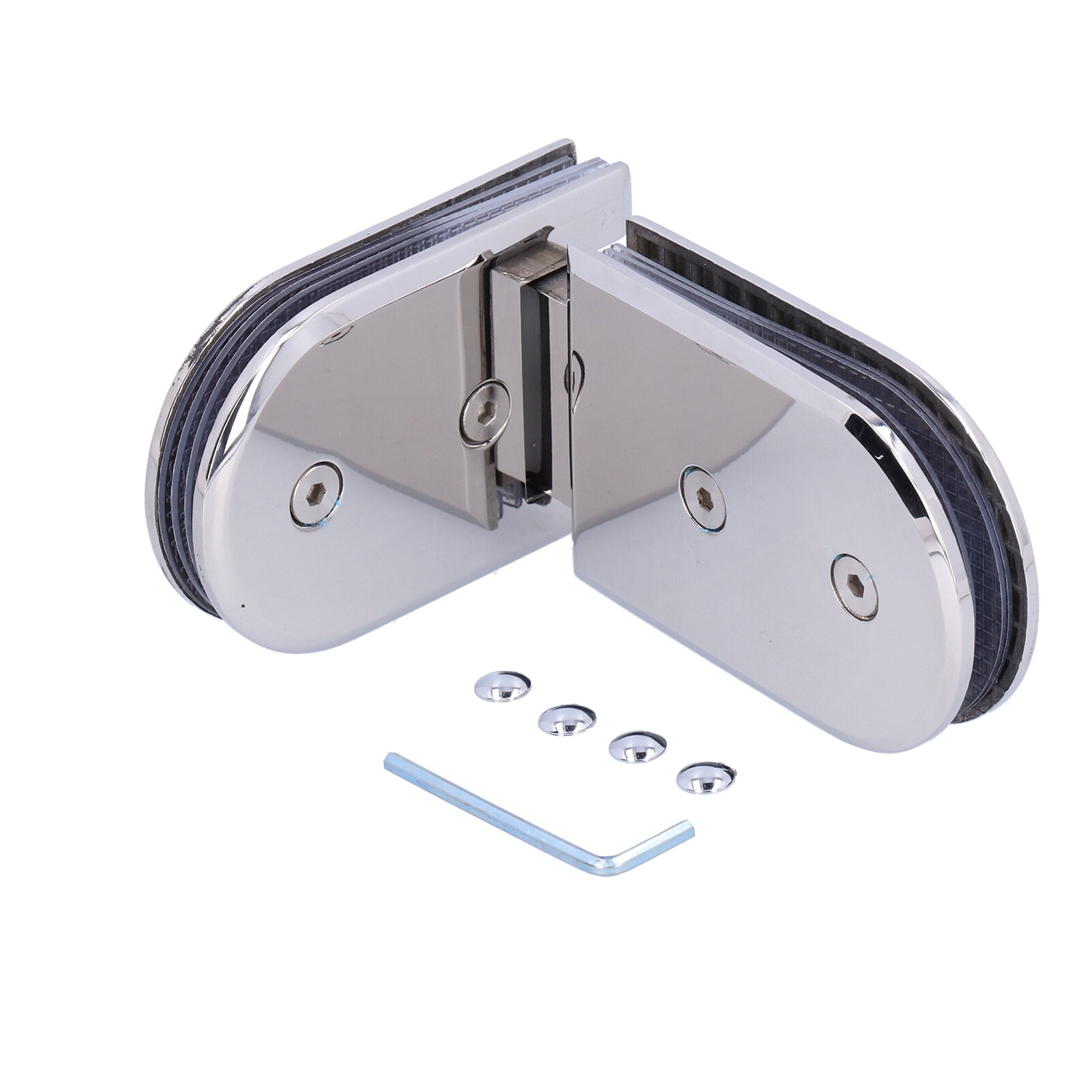 Напольный зажим для стекла с углом поворота 180 градусов для раздвижных дверей ванной комнаты, толщина 8-12 мм, кронштейн из нержавеющей стали для безрамной душевой кабины.