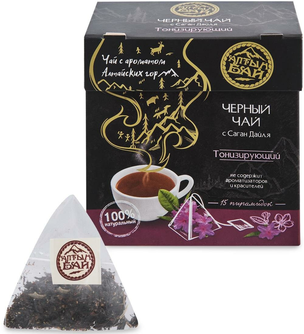 Чай черный "С Саган Дайля" тонизирующий 30гр A2191180 Алтын Бай, чай черный (индийский), саган дайля.