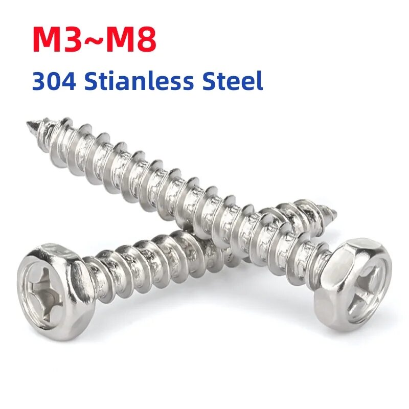 Саморезы из нержавеющей стали M3 M4 M5 M6 M8 M8x40mm-5pcs