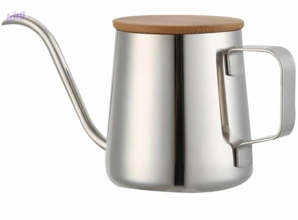 Кофейник(чайник) металлический, заварочный для кофе с длинным и тонким (узким) носиком, из нержавеющей стали, объем 350 мл, ЧайЧай