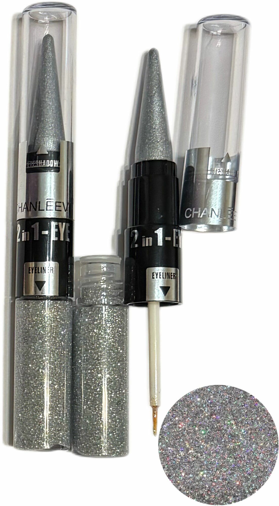 Chanleevi Подводка для глаз Eyeshadow Eyeliner Серебряная 6 мл
