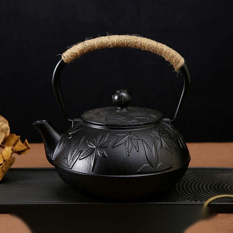 Чугунный чайник для заваривания чая, японский стиль, ручной работы, чайник для заваривания чая на природе