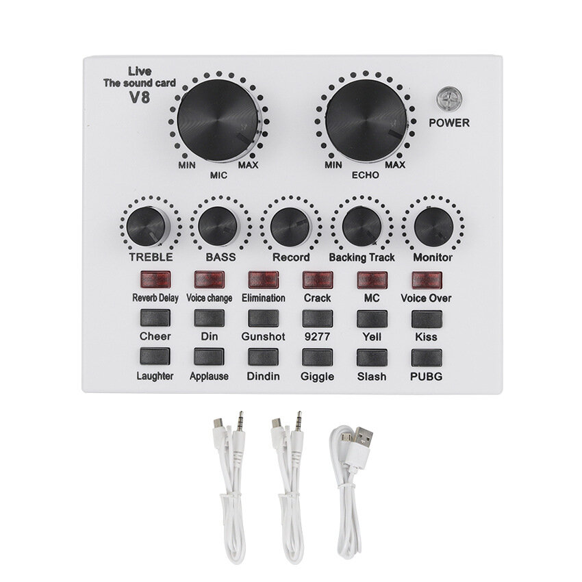 Кросс-бордерный конденсаторный микрофон BM800, звуковая карта V8, мобильный телефон, компьютер, стример, караоке, запись, набор для прямой трансляции