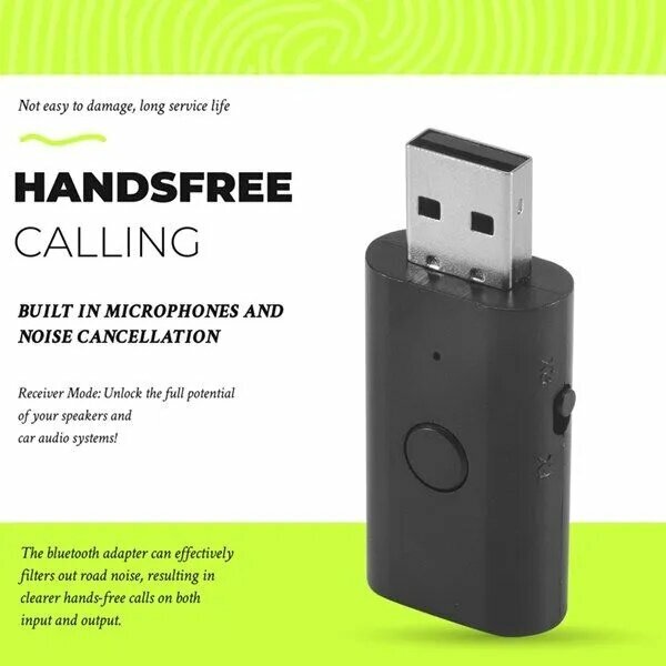 KNOW EASY-Приемник передатчика Bluetooth 5.3, беспроводной USB-адаптер Aux 3,5 мм