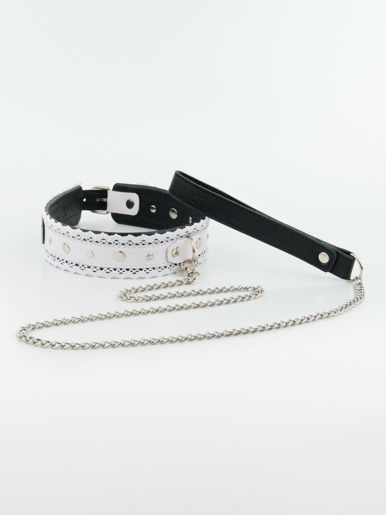 Ошейник Fire Horse BDSM, натуральная кожа с металлическим поводком, для ролевых игр 18+, невеста, 012-030