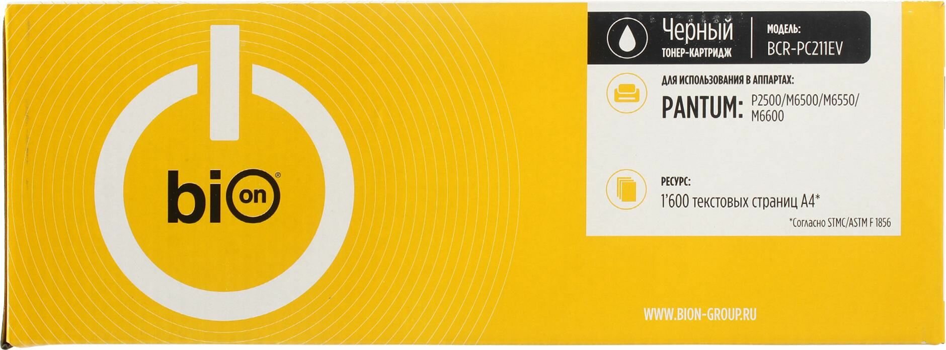 Картридж Bion BCR-PC-211EV для Pantum P2200/P2500/P2500W/M6500/M6500N/M6500W/M6500NW/M6550/M6550N