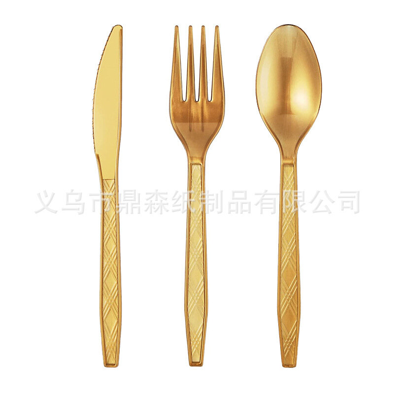 Одноразовые ножи, вилки и ложки для трансграничной внешней торговли, материал PS, суповая ложка, утолщенные десертные ножи и вилки, набор столовых приборов для ресторанов