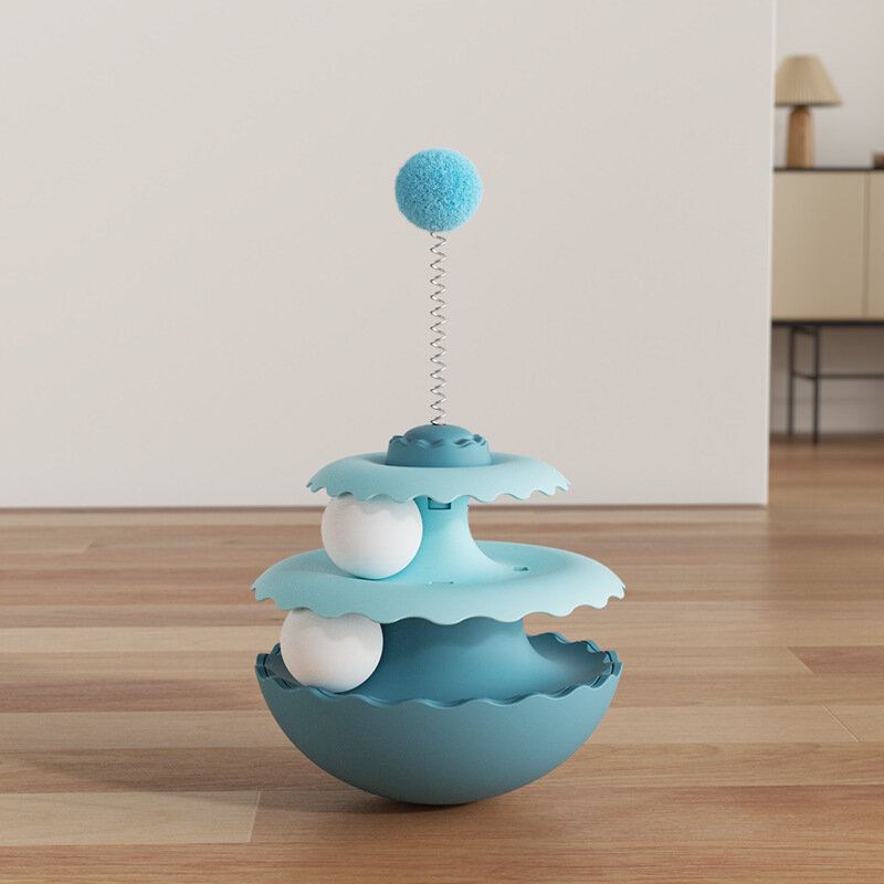 Игрушка для кошек Macaron Cat, автоматический дразнилка для кошек, вращающийся дразнилка, обучающая игрушка для котят