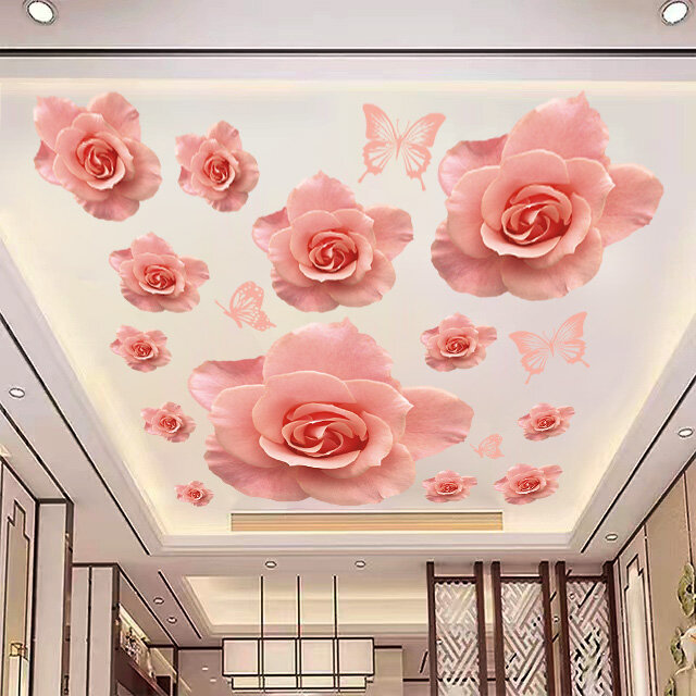 Наклейки на потолок, настенные фрески для спальни, чтобы скрыть поврежденные самоклеящиеся обои, наклейки на стену с