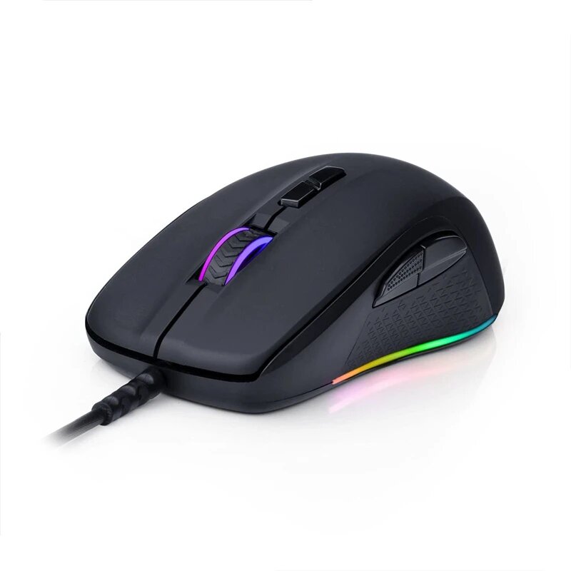 Проводная игровая мышь Redragon M718-RGB 10000 DPI, высокоточная программируемая компьютерная мышь 10000 DPI для любителей ноутбуков и ПК