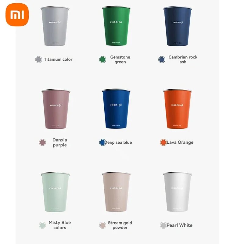 9 шт. Xiaomi Life YU7 304 чашка для питья из нержавеющей стали 350 мл пиво кофе для вечеринки, кемпинга, автомобиля на открытом воздухе, сложенная холодная вода, напиток