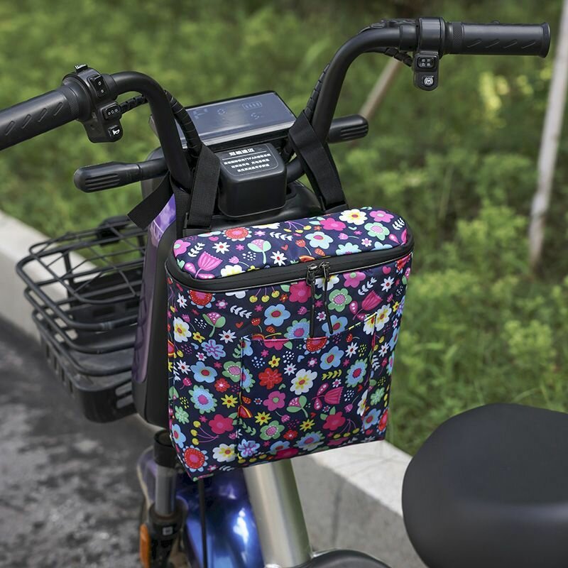 Передняя сумка для электровелосипеда, универсальные аксессуары для электровелосипедов, большая вместимость, сумка для хранения, органайзер для зарядного устройства, сумка для телефона