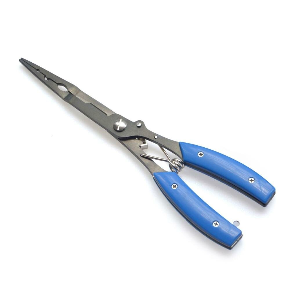 Плоскогубцы для рыбалки с функцией отцепа крючка и резки лески, Синий