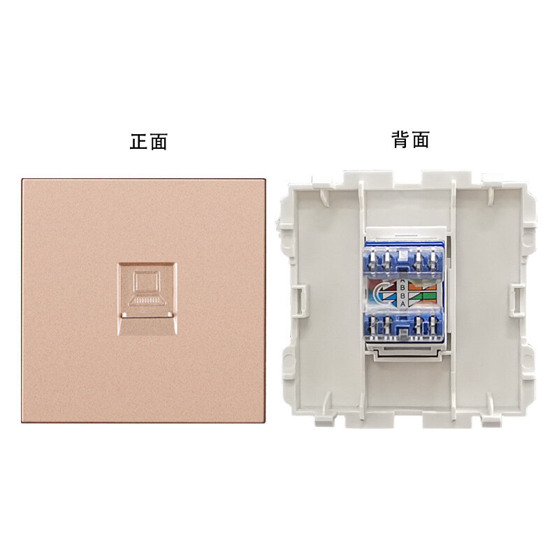 Кросс-бордерные аксессуары для настенных золотых выключателей и розеток типа 86, стеклянная рамка и модуль на 52 функции, которые можно свободно комбинировать