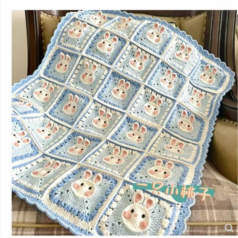 Набор материалов для пледа, ручная работа, DIY, вязаная пряжа, пэчворк, радужный плед, плед для кондиционера, ручная вязка, средней толщины, молочная хлопковая пряжа