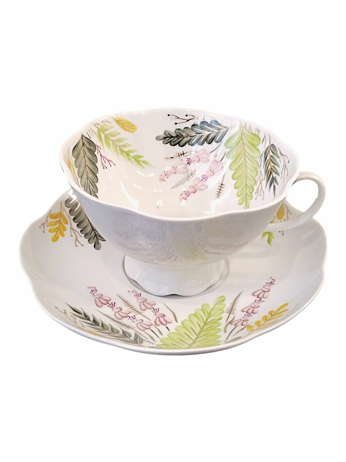 Чайная пара "Восточная принцесса" 270мл рисунок "Папаротник"