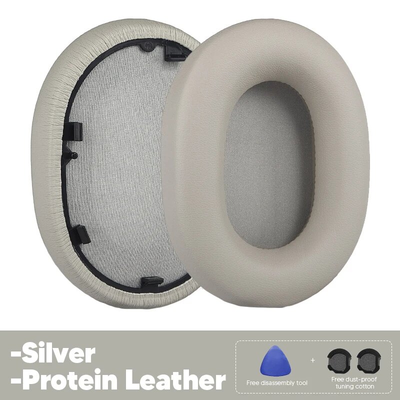 Амбушюры Protein Leather Silver для Sony WH-1000XM5