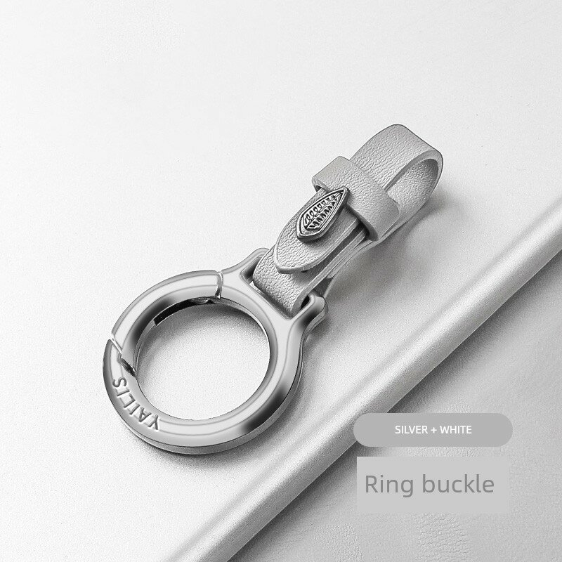 Серебряный автомобильный брелок-лента белого цвета, противоугонный аксессуар для машин, современный держатель ключей