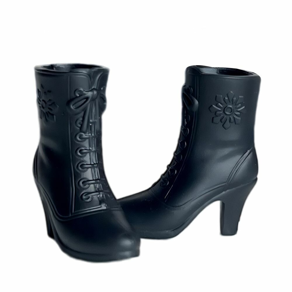 1 Пара туфель для куклы Барби, черные туфли на высоком каблуке