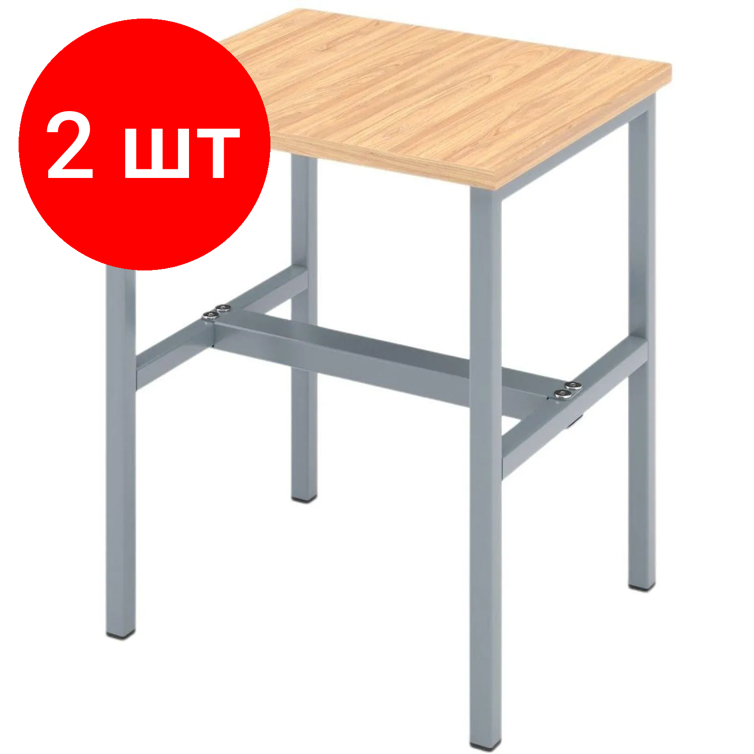 Комплект 2 штук, Табурет MET_Комус Мебель Well дуб урбан/серый