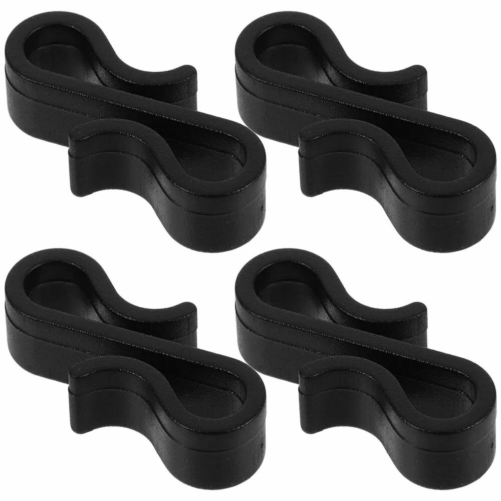 Набор из 50 черных водостойких крючков-клипов из пластика для световых гирлянд на улице