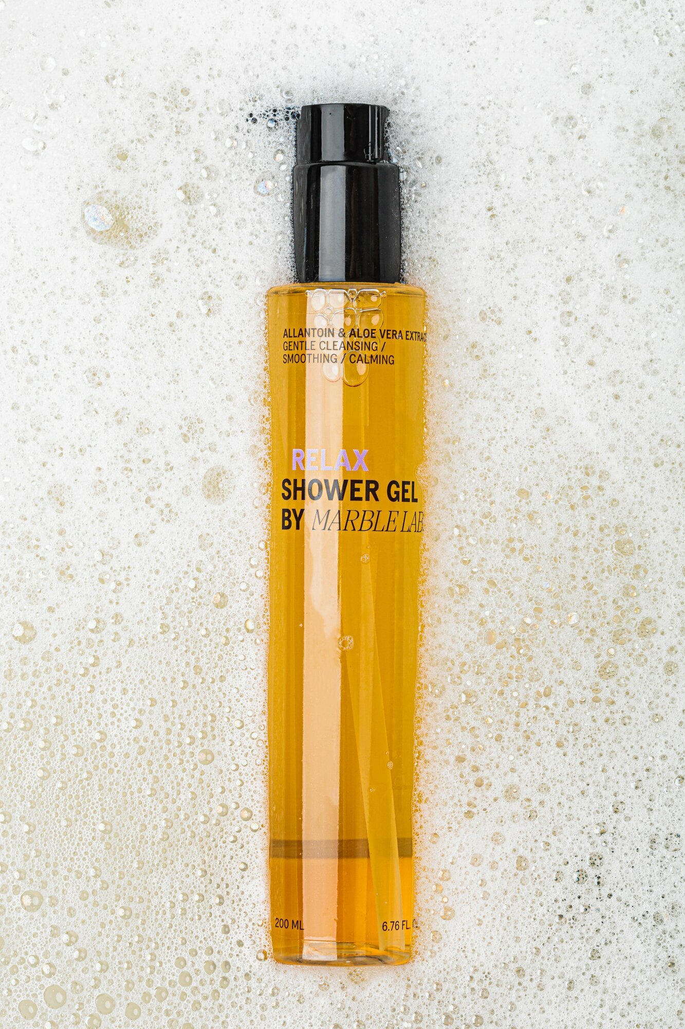 Гель для душа Marble Lab "Relax" смягчающий, успокаивающий, 200 мл
