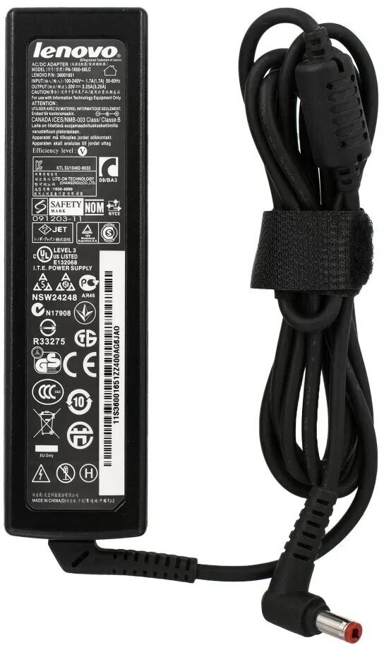 Блок питания зарядка для ноутбука Lenovo 20V 3.25A 65W штекер 5.5x2.5 тип LongБлок питания зарядка для ноутбука Lenovo 20V 3.25A 65W штекер 5.5x2.5 тип Long