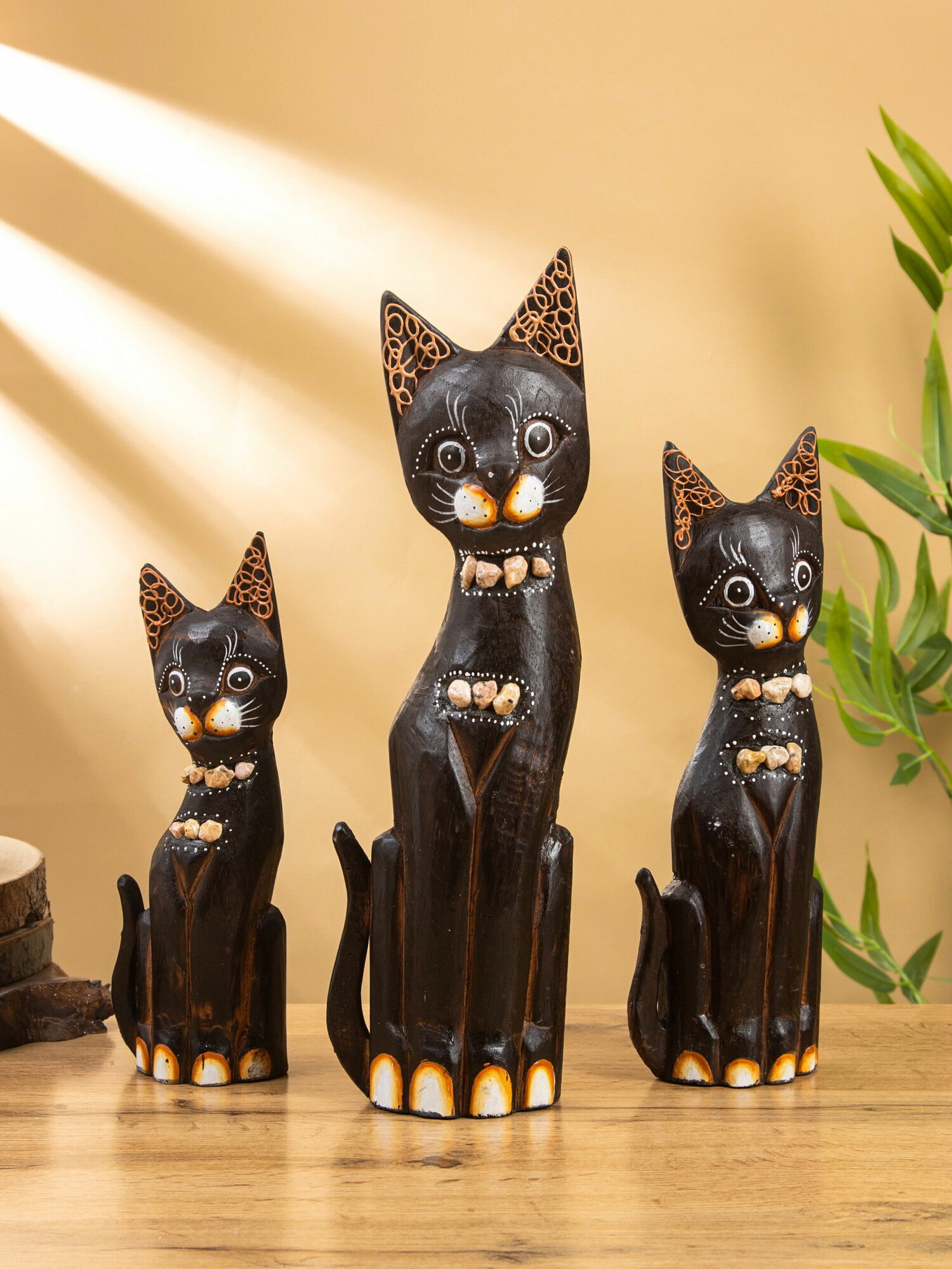 Интерьерный набор "Кошки", h=26, h=31, h=40 см, тематика праздника: универсальная тематика