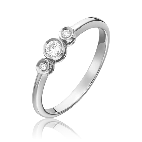 Кольцо, белое золото, 585 проба, бриллиант