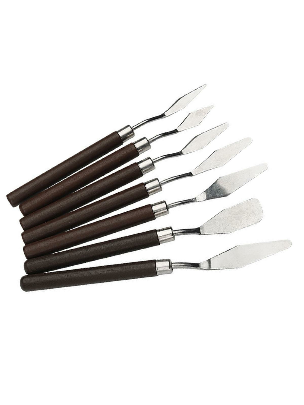 Набор художественных шпателей 7шт, скребок для рисования шпателем из нержавеющей стали для художников