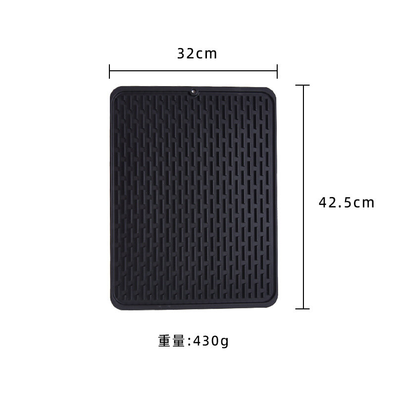 Квадратный силиконовый коврик для кухни, защита столешницы, антиожоговый, теплоизоляционный коврик, для сушки посуды, антигрязевой силиконовый дренажный коврик