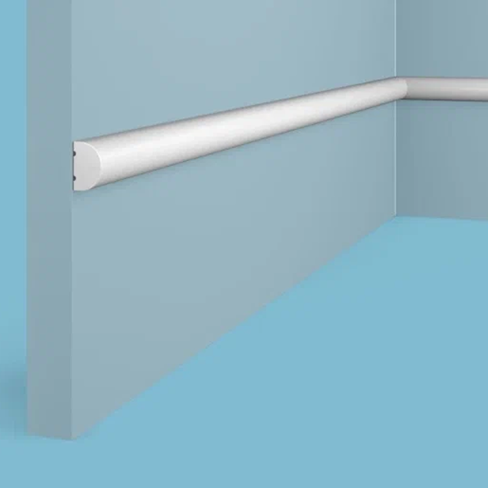 Молдинг EVROPLINT VR412, полистирол, белый, длина 175 см, под покраску