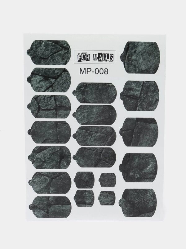 Наклейки плёнки для ногтей камень, мрамор, MP008, для маникюра и педикюра