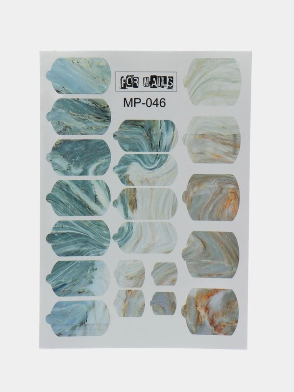 Наклейки плёнки для ногтей мрамор, камень, MP046, для маникюра и педикюра