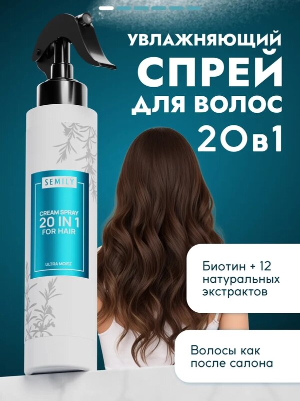 Спрей увлажняющий с биотином для волос 20 в 1