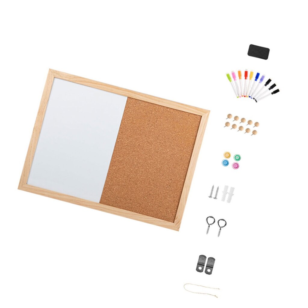 Магнитная пробковая доска объявлений со стираемой доской для домашнего офиса