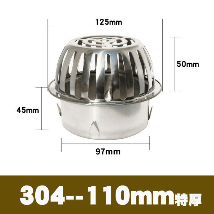 Нержавеющая сталь, круглый слив для пола, крышка сливного отверстия, большой слив, антизасорение, дренаж дождевой воды на улице