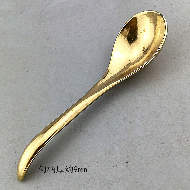 ⭐Ложка Гуа Ша, медная ложка, утолщенная рисовая ложка, чистая медная суповая ложка, большая ложка, литая медная рисовая ложка, латунная суповая ложка, инструмент Гуа Ша для кухни⭐