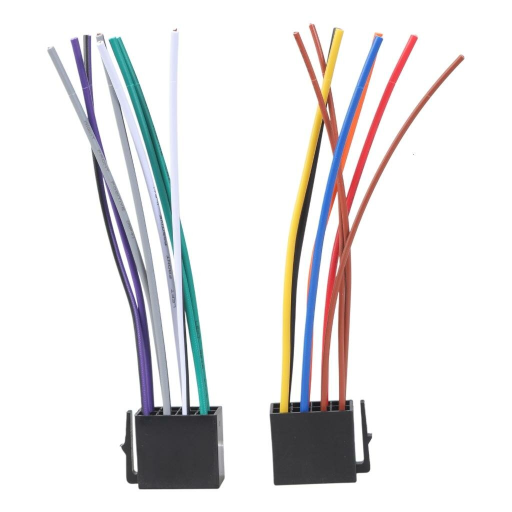 Универсальный разъём для автомагнитолы, женский ISO, Черный