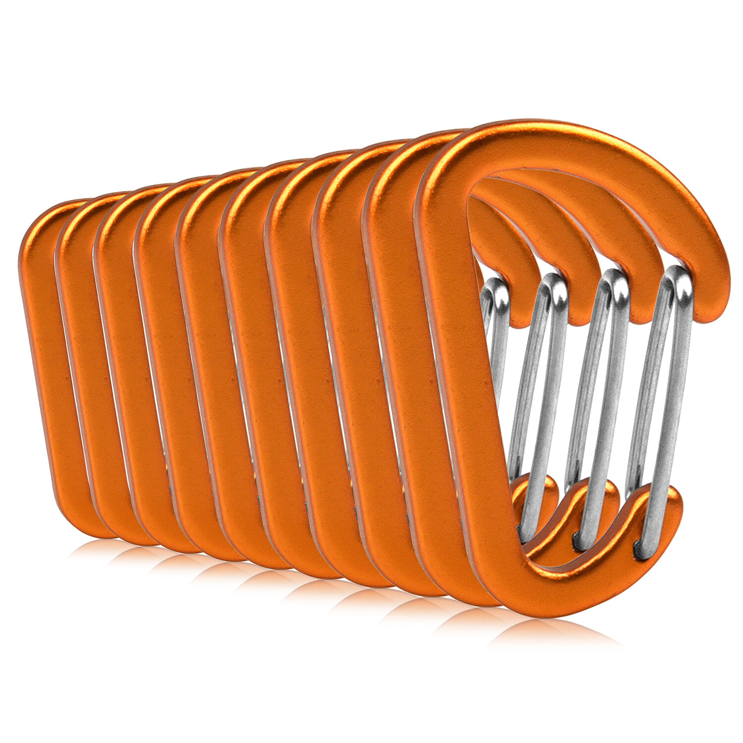 Миниатюрный Карабин-Защелка: 10 Штук Алюминиевый Сплав Компактный Размер 4x2.5x0.4 см - Легкий Вес 3.5 г Надежная Пружинная Фиксация Для Рюкзаков И Активного Отдыха