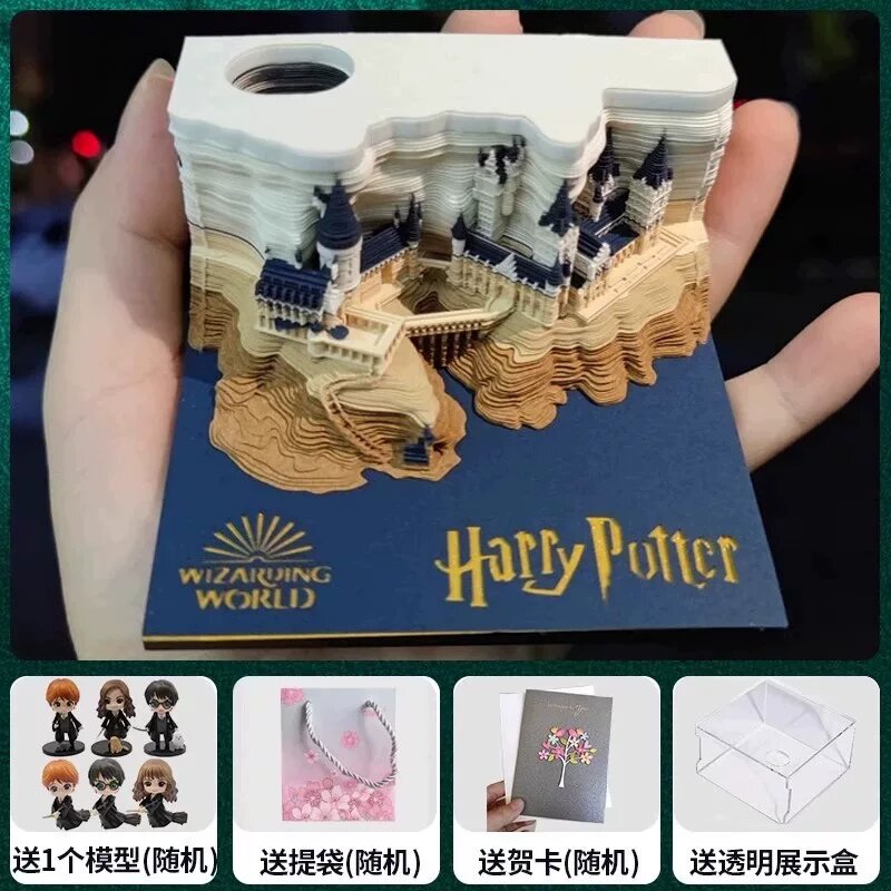 Календарь 2026 года с бумажной скульптурой Гарри Поттера, новые креативные 3D поп-ап стикеры, отрывной настольный календарь, корпоративные кастомные товары